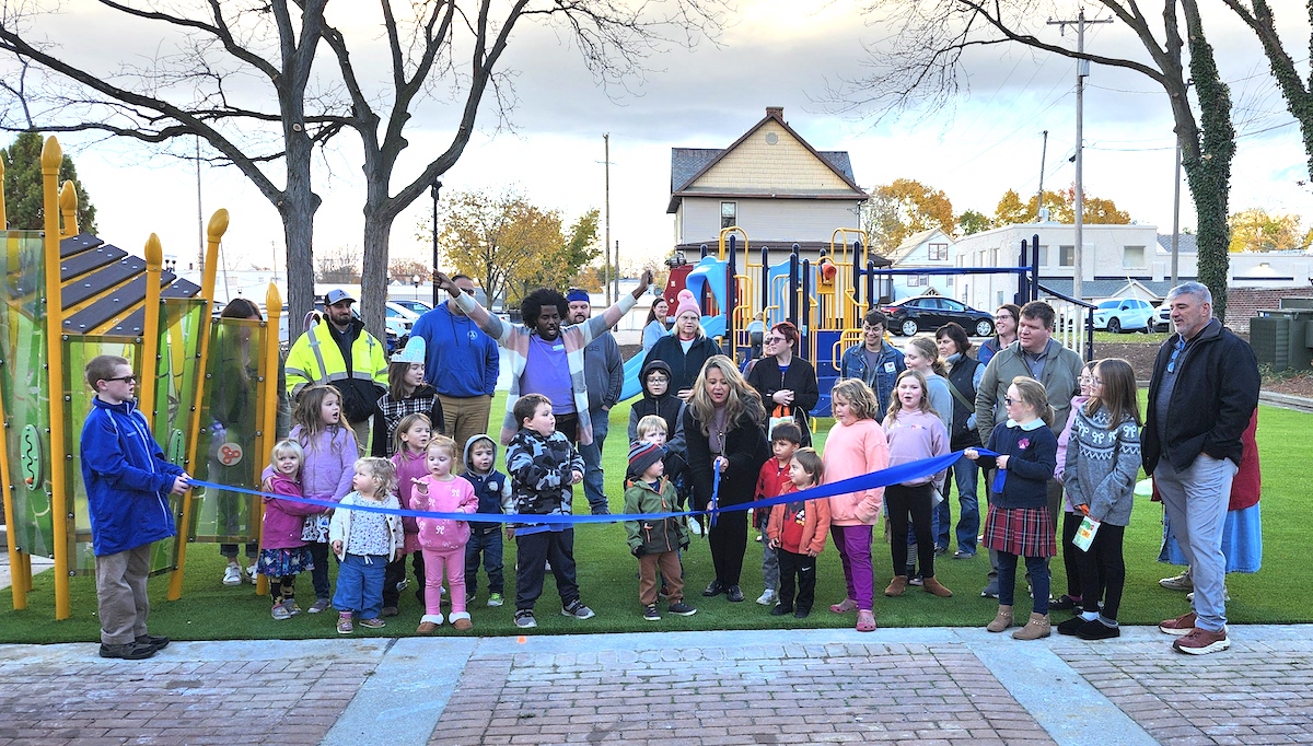 New playground dedicated behind Adrian library - The Lenawee Voice